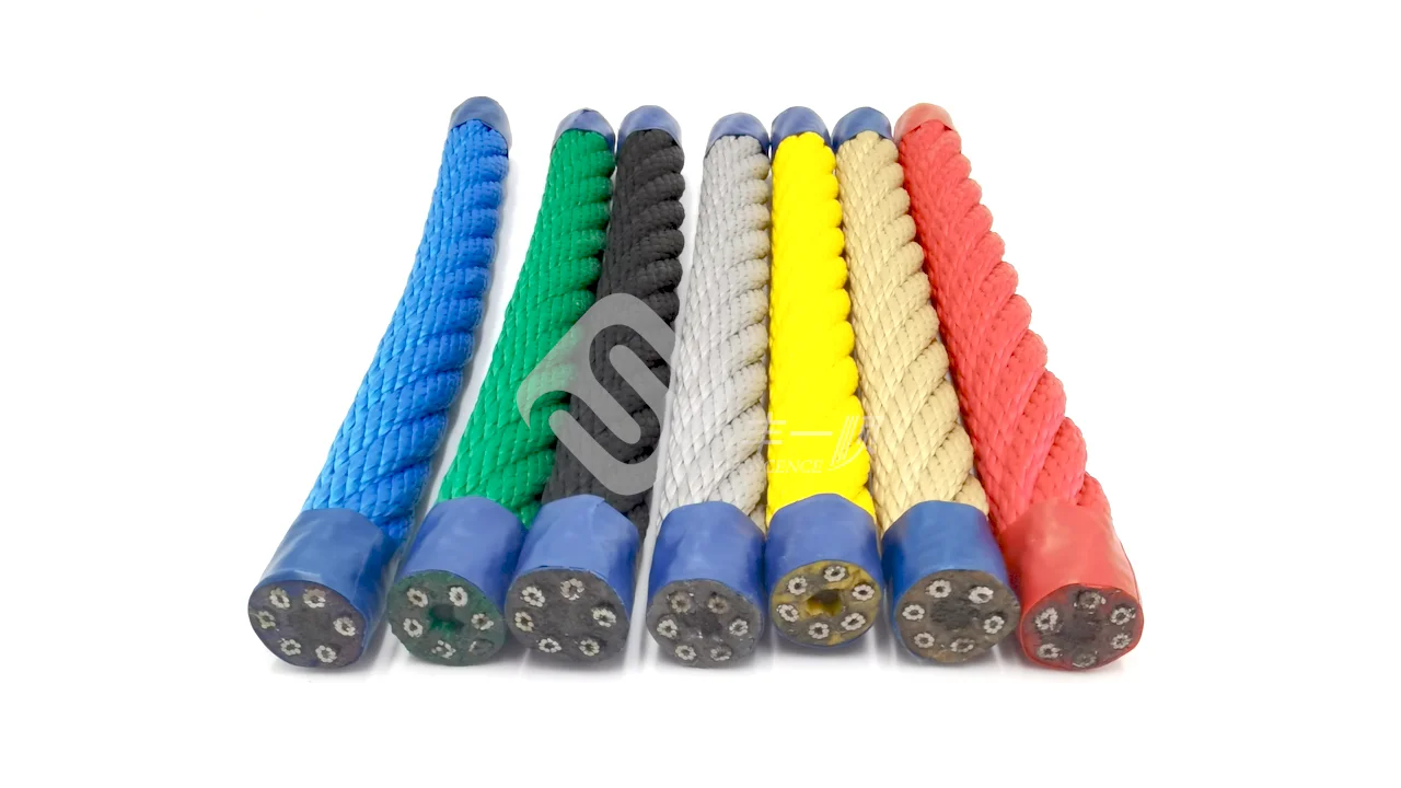 18mm 6 Strand Polyester Combination Playground Rope 6*8 With Fiber Core ...