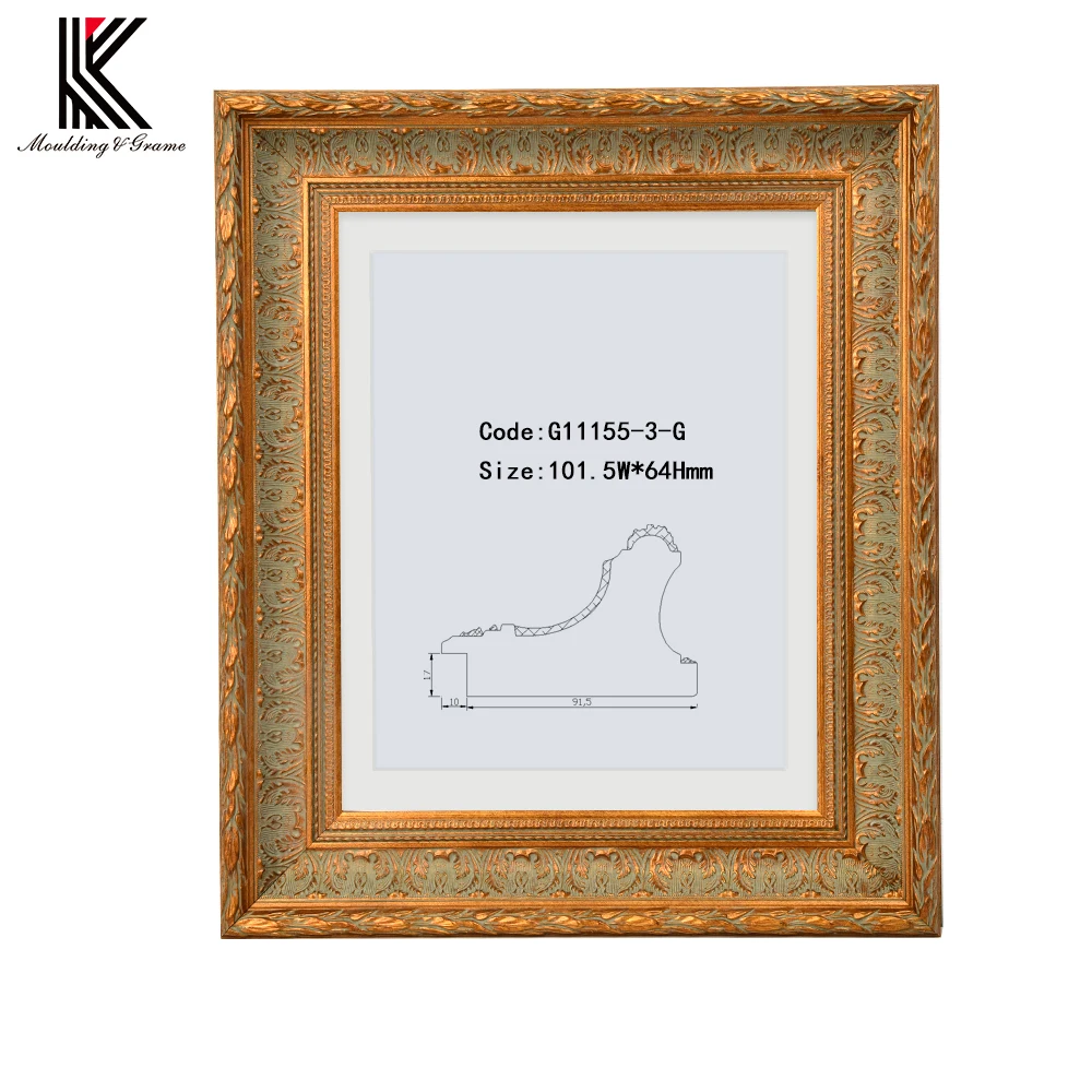 Custom Ornate Retro Gold Wood Picture Frames - High Quality