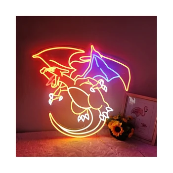 Custom Charizard Anime Logo Led Neon Sign For Desktop Game Room Decor ...