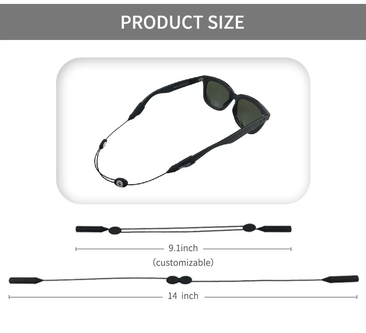 Ultralight Adjustable Sports Eyewear Retainer - Customizable