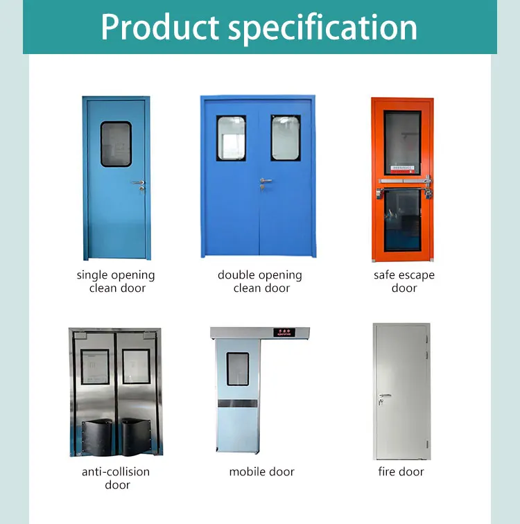 Modular Metal Core Fire Rated Cleanroom Door For Villa And Hospital ...