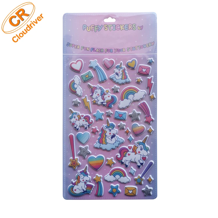Custom Puffy Sticker Well Design Foam Sticker 3d Pop Up Removable ...