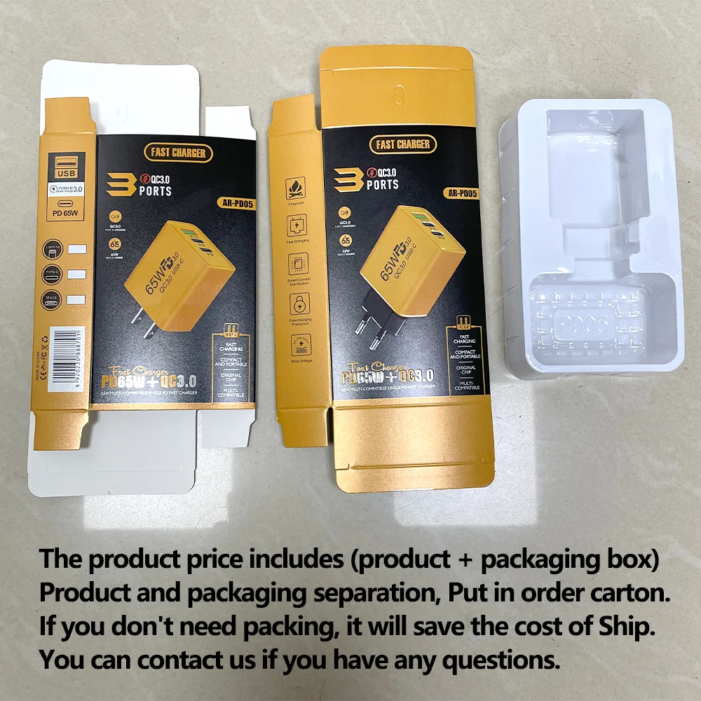 Universal Pd 65w Usb Type C Power Adapter Brick Eu Us Plug Fast ...