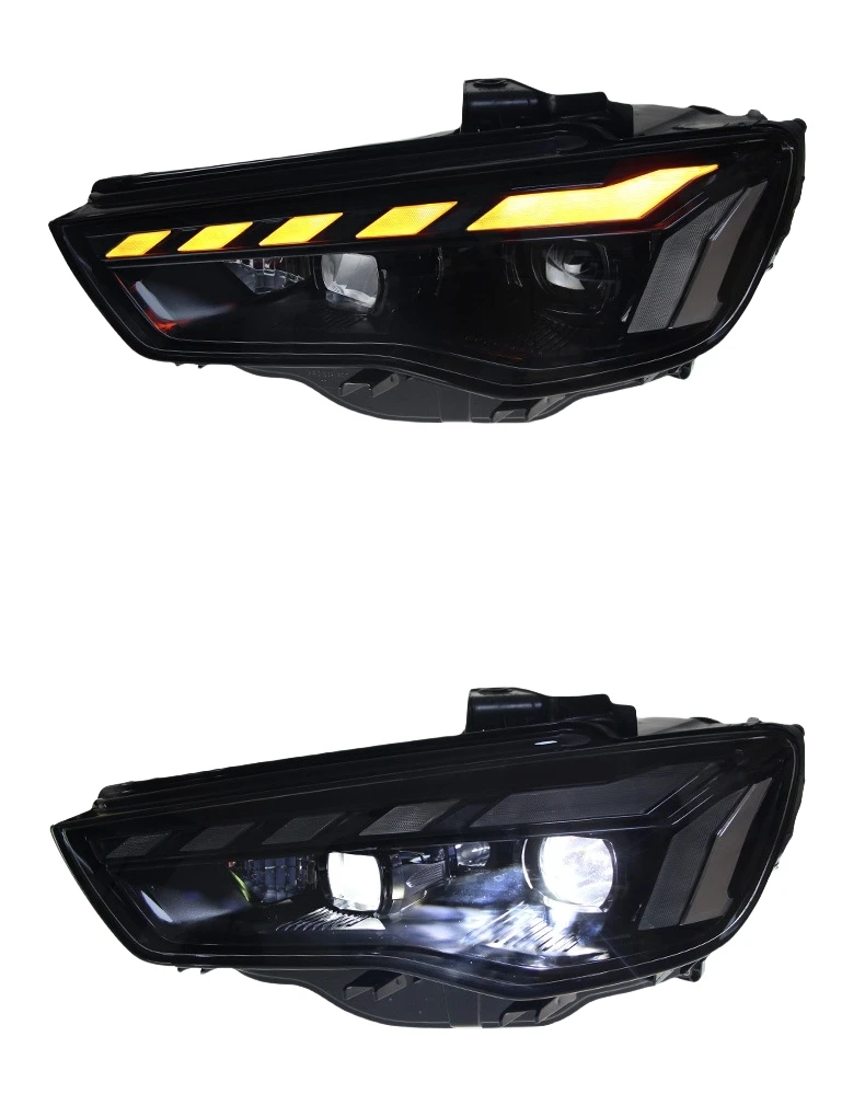 A3 Headlights Assembly Modified Rs Led Lens Headlights Daytime Running ...