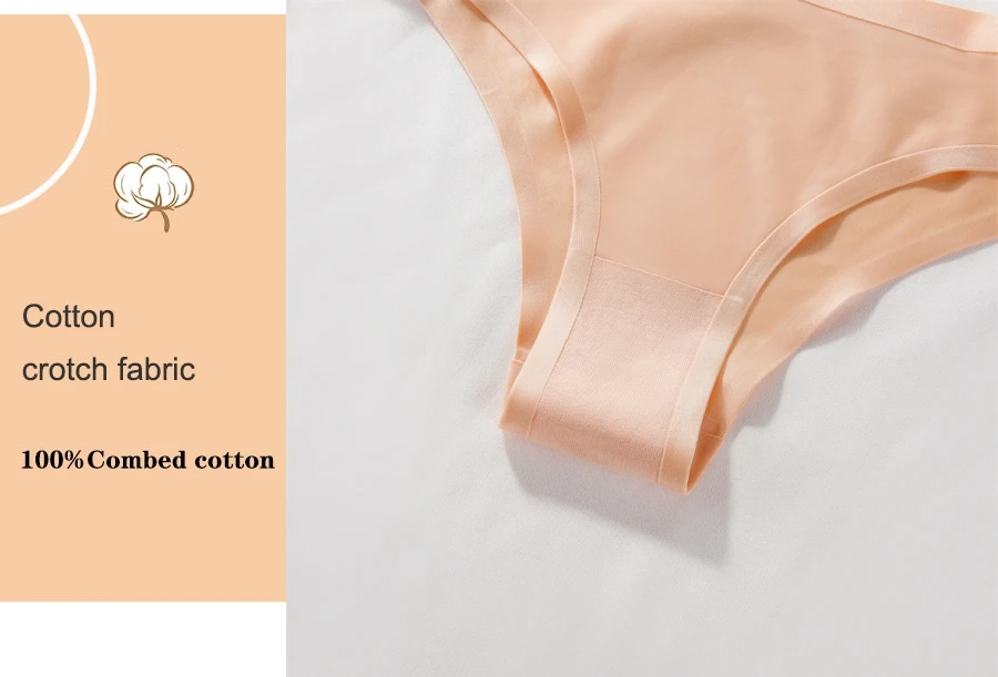 Wholesale Seamless Sexy T-Back Women's Solid Ice Silk Underwear Panties ...