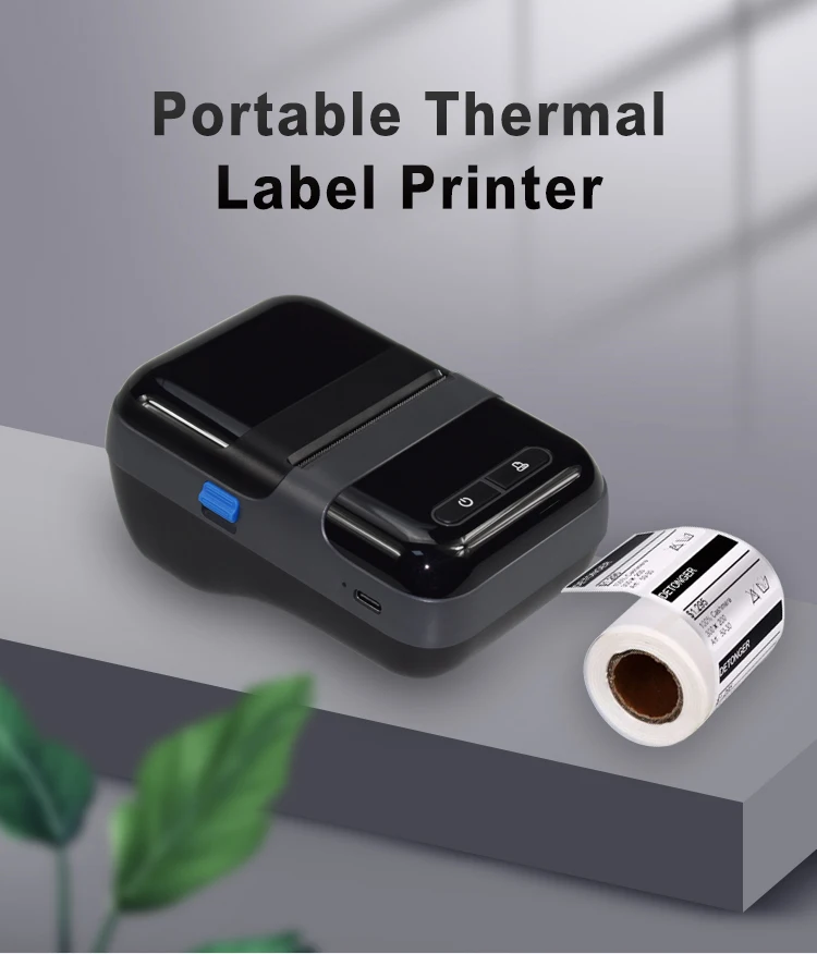 Small 58mm Width Label Sticker Thermal Printer Portable Printer For Ios ...