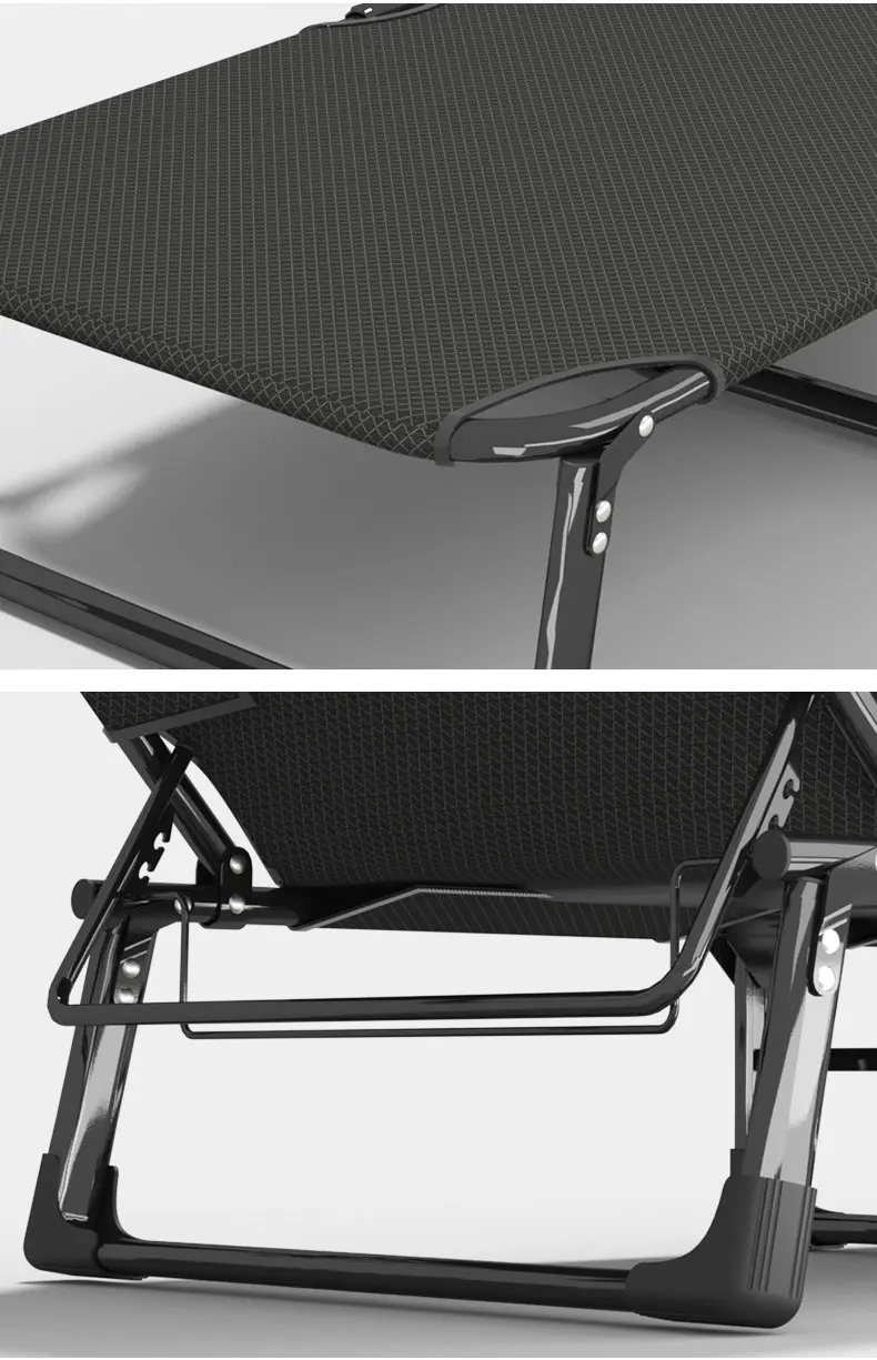 Adjustable Outdoor Portable Folding Steel Frame Oxford Cot