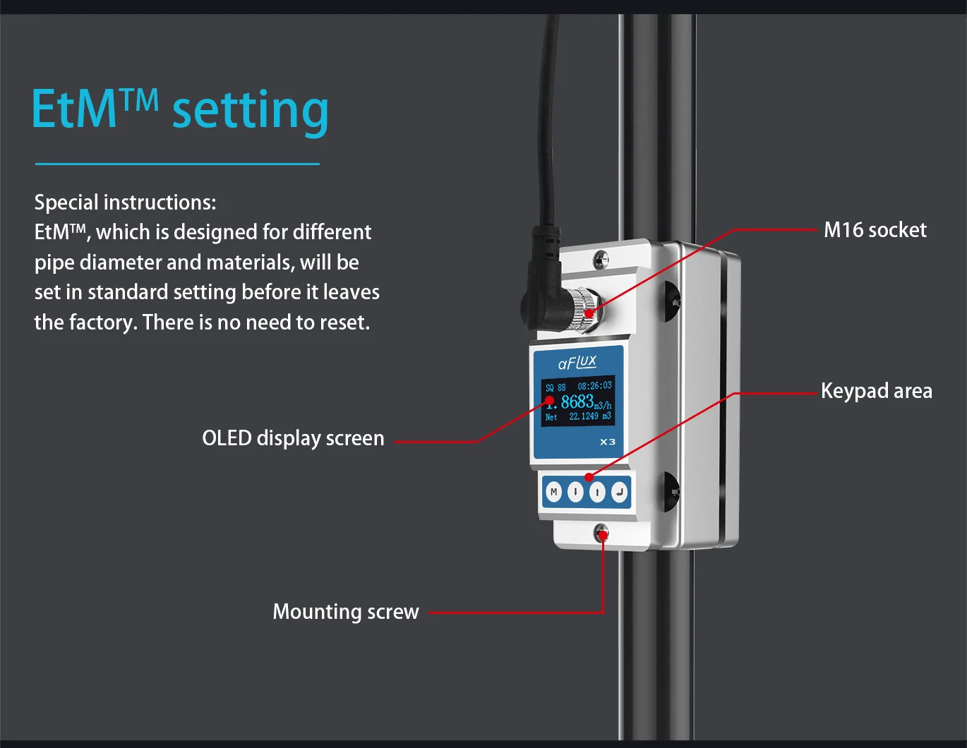 Dn25 Clamp On Type Hvac Ultrasonic Digital Water Energy Flow Meter With ...