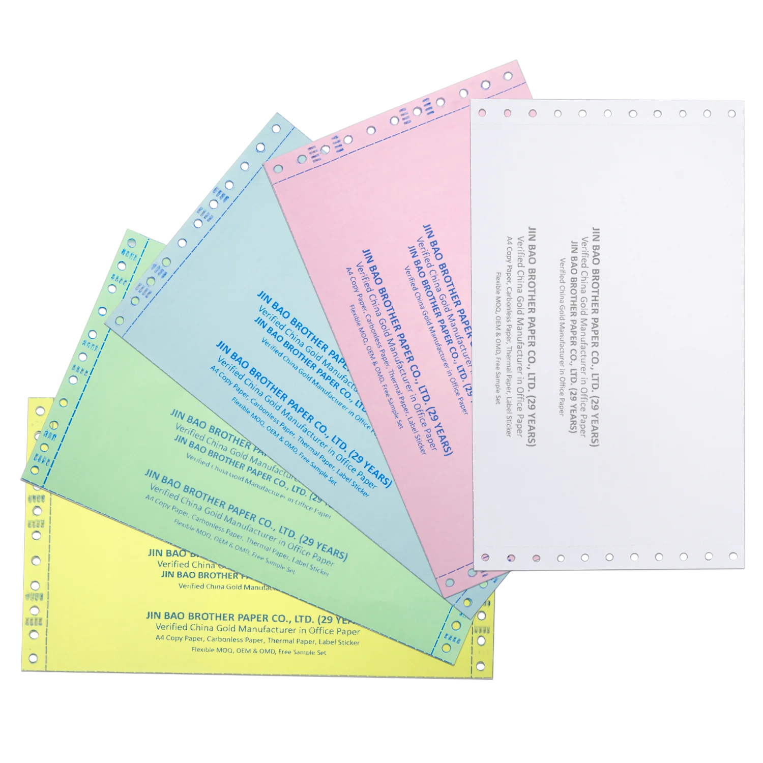Continuous Carbonless Computer Paper NCR for Invoices