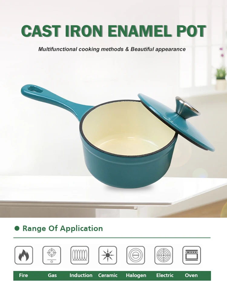 Hot Sale New Design Saucepan Kitchen Cooking Soup Pot 15cm Enamel Cast ...