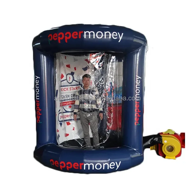 Custom Inflatable Cube Cash Money Catching Machine Grab Booth for Sale