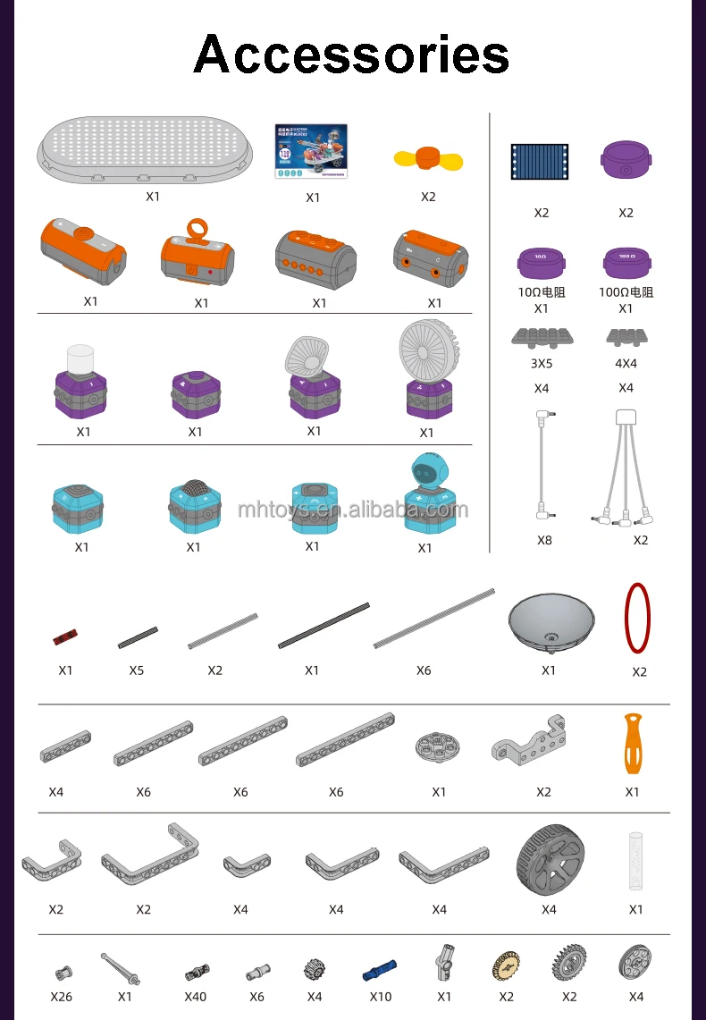 110 Projects Electric Circuits Blocks DIY Toy Science Kit