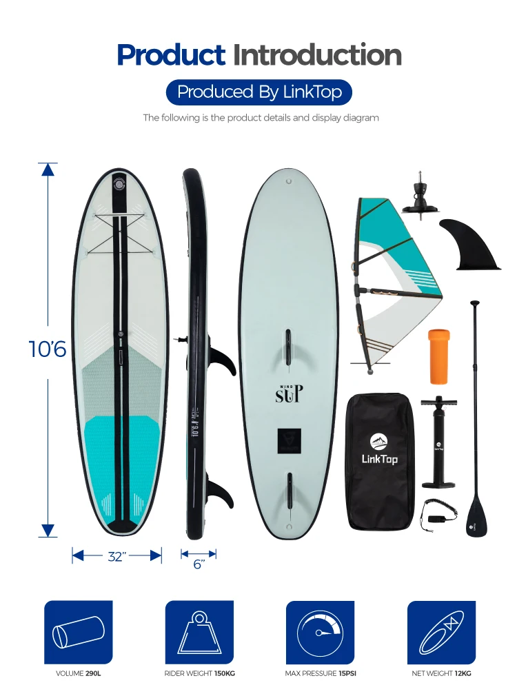 Customized Professional Inflatable Sup Sail Windsurf Isup Paddle Board ...