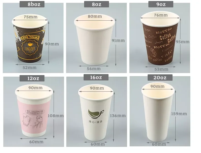 Custom Paper Cup Hot Paper Cup Disposable Ripple Wall Paper Coffee Cup ...