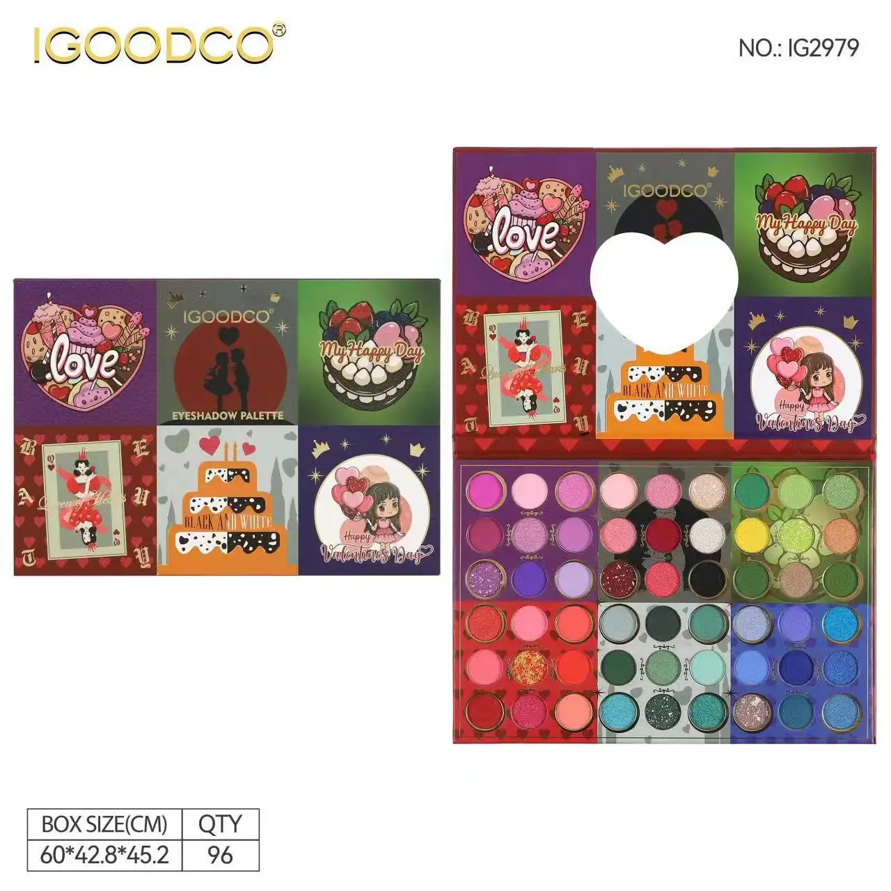 Igoodco Multi-role Eyeshadow Palette Waterproof Matte Glitter Colorful ...