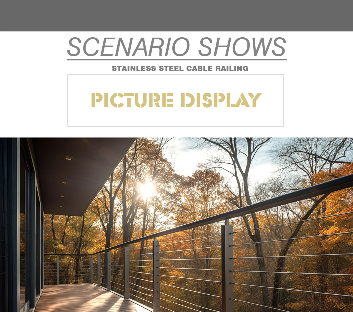 Modern Design Deck Cable Railing Balustrade Stainless Steel Balustrade ...