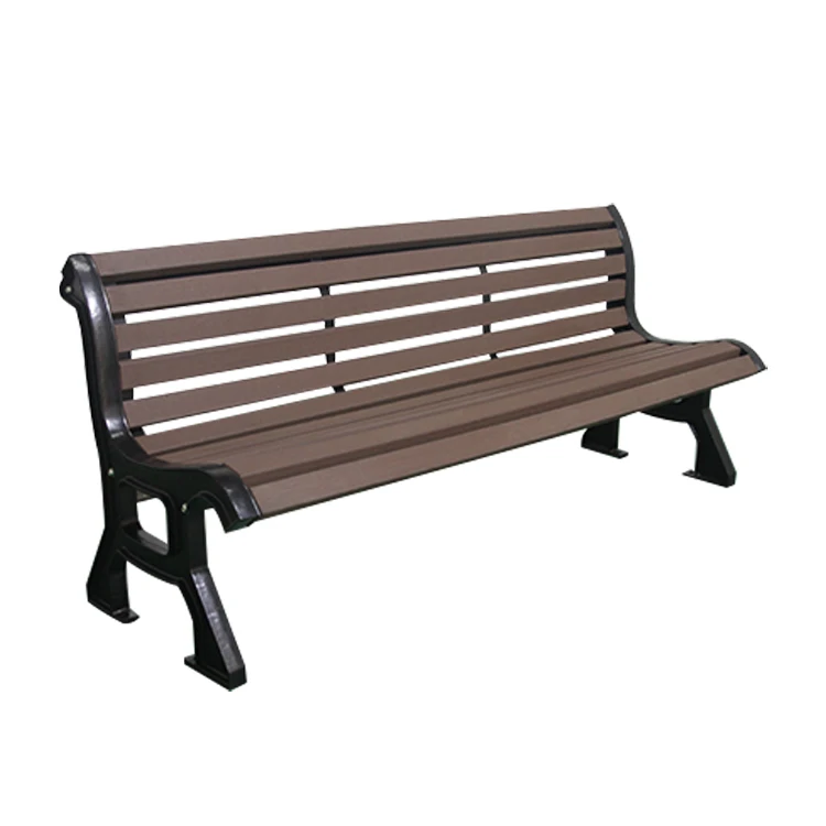 Outdoor Furniture Wpc Wooden Slats Bench Outside Park Wood Plastic ...