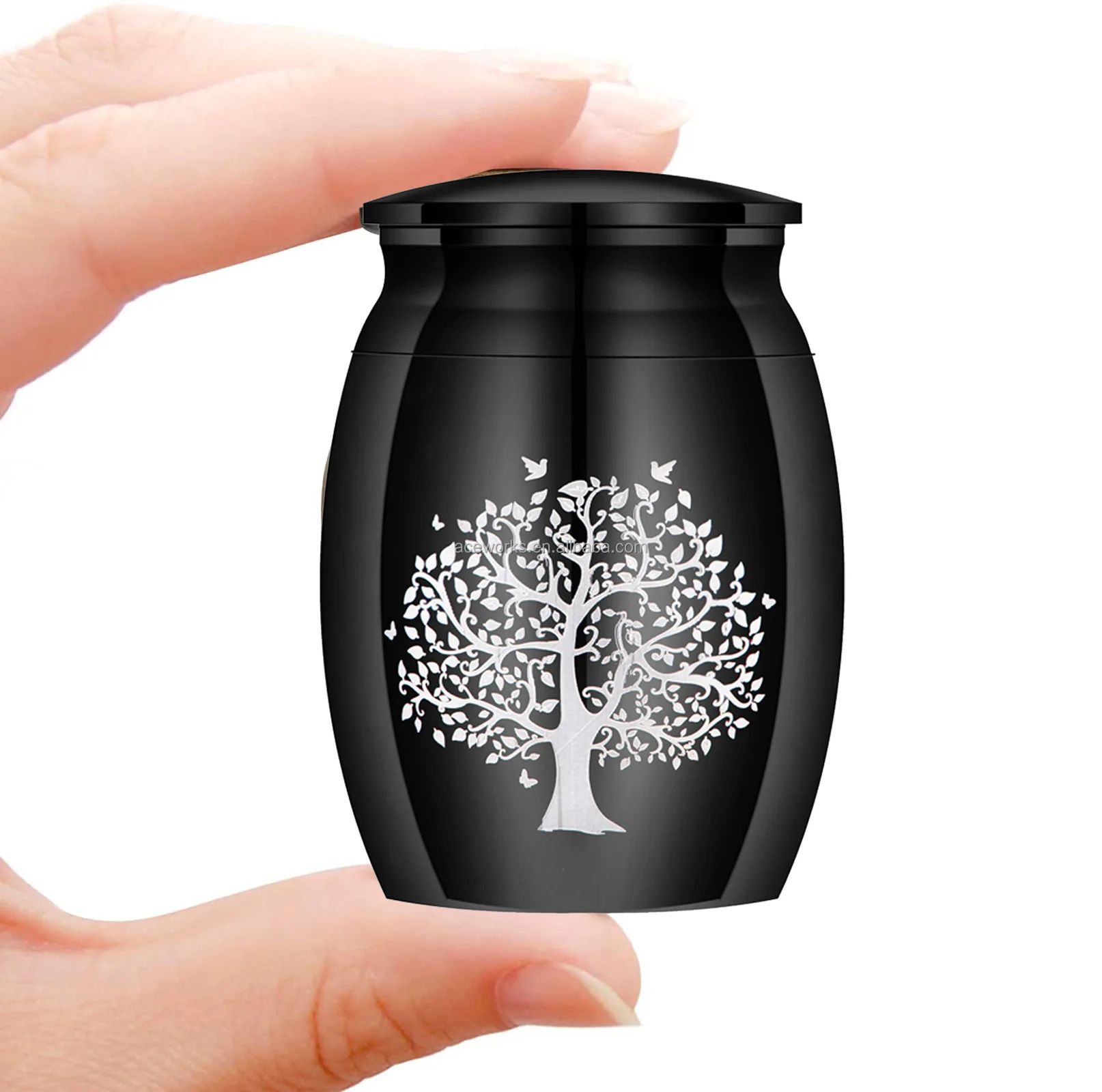 Stainless Steel Urn Funeral Casket Jewelry Keepsake Cremation Ashes ...