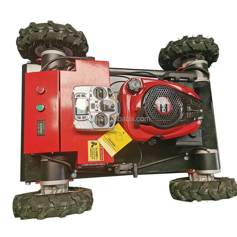 Remote Control Gasoline Engine Mower Multi-function Lawn Mower Tire ...