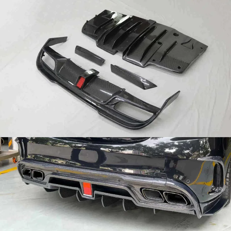 Carbon Fiber W205 Rear Bumper Diffuser Kit for Mercedes Benz Coupe W205 ...
