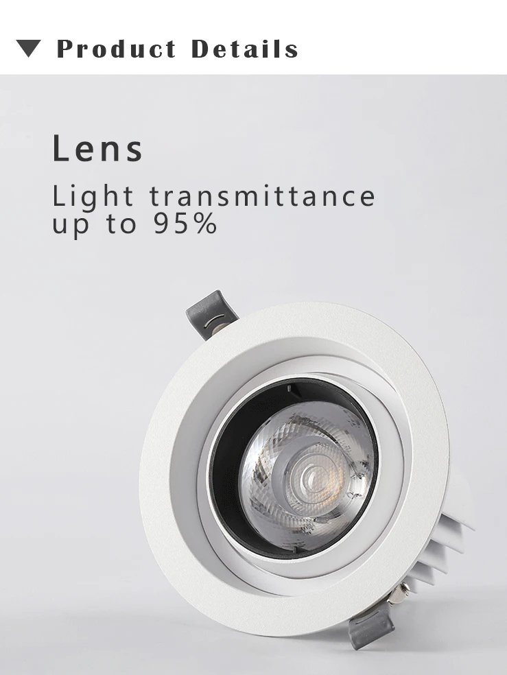 Adjustable Rotating Hotel LED 12W Down Spot Light COB Ceiling Indoor ...