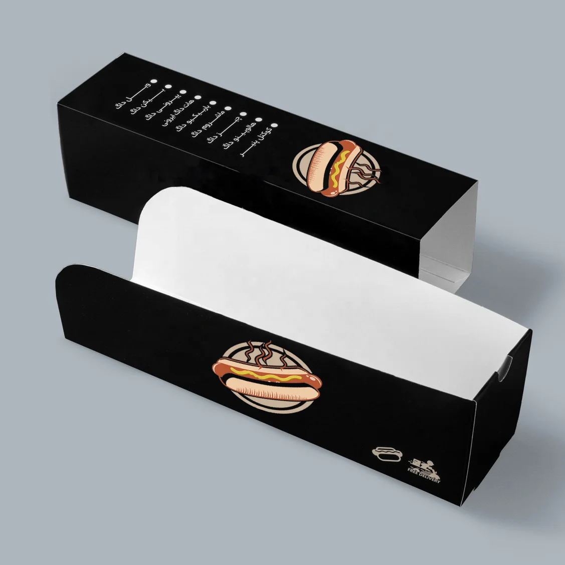 Hotdog Box Packaging Custom Take Away Packaging Corn Dog Box Food ...