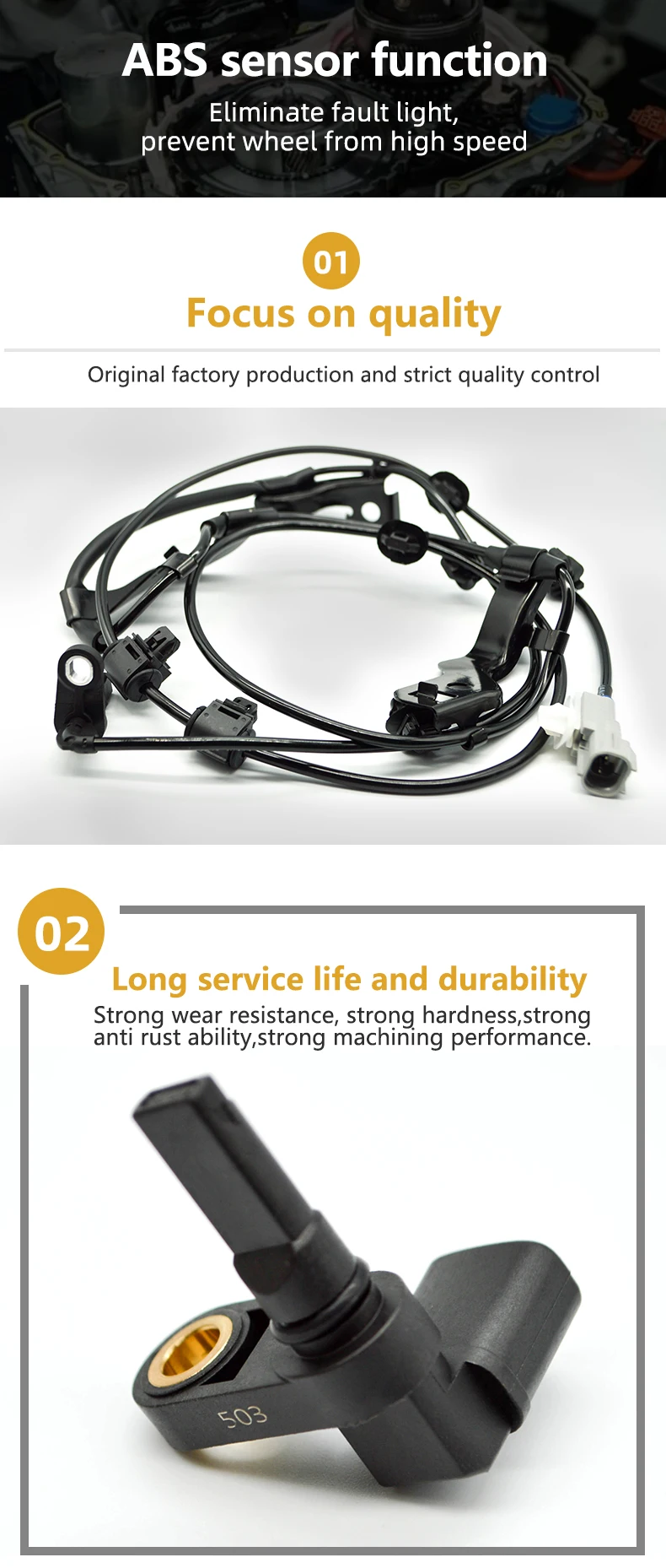 Brand New Auto Sensor Abs Wheel Speed Sensor Abs Sensor For Toyota ...