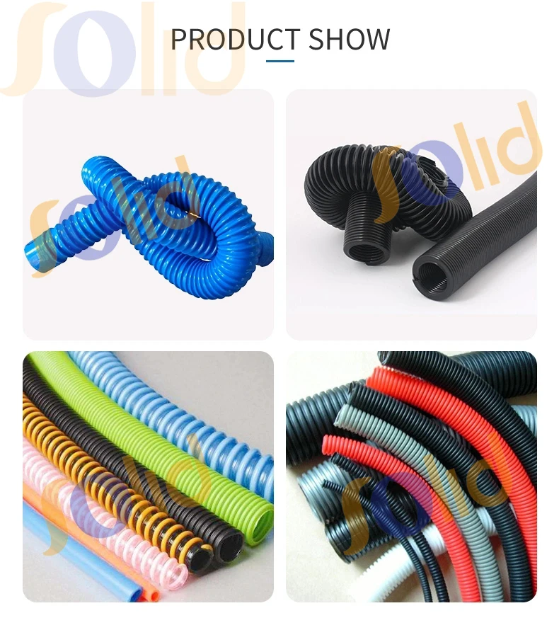 Colored Conduit PVC Flexible Plastic Corrugate Pipe
