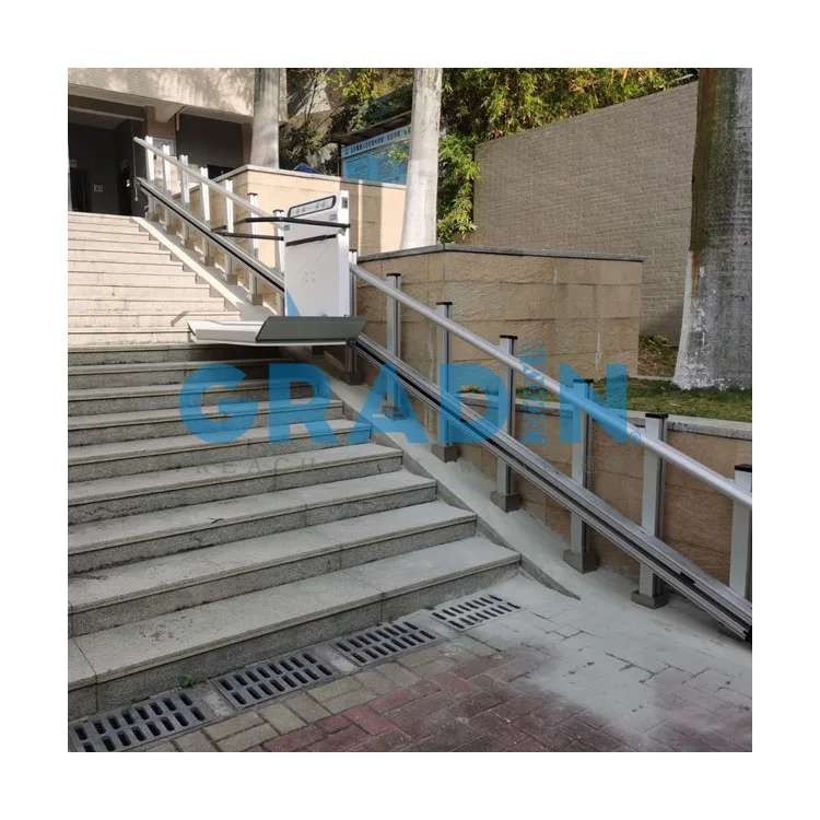 Outdoor Incline Stair Cargo Lift Transporting Goods Elevator Curved ...