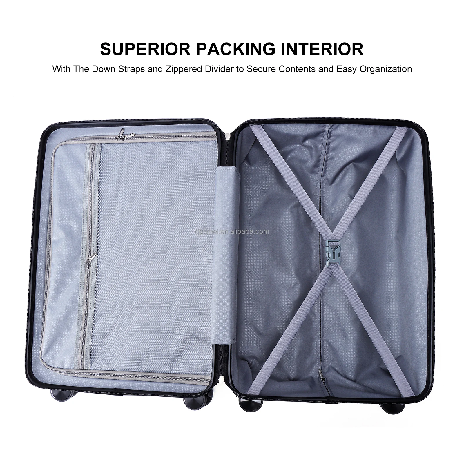 Custom Vertical Stripe Trolley ABS PC Hard Shell Travel Bag