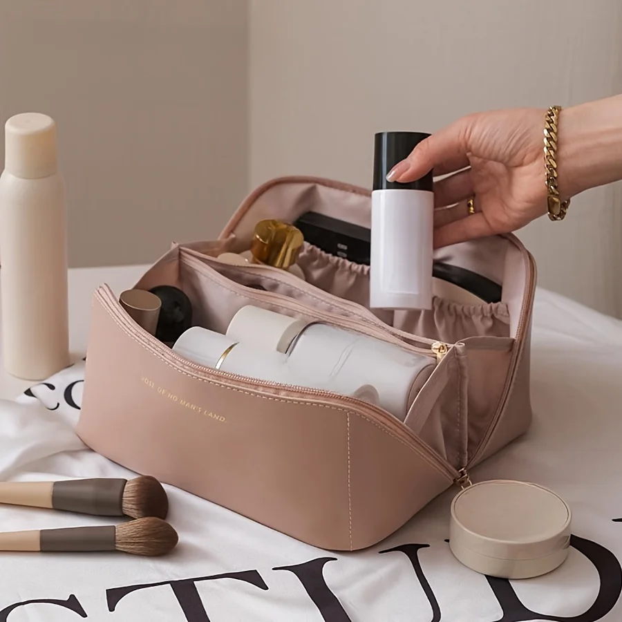 Custom PU Leather Cosmetic Bags - Eco-Friendly & Stylish