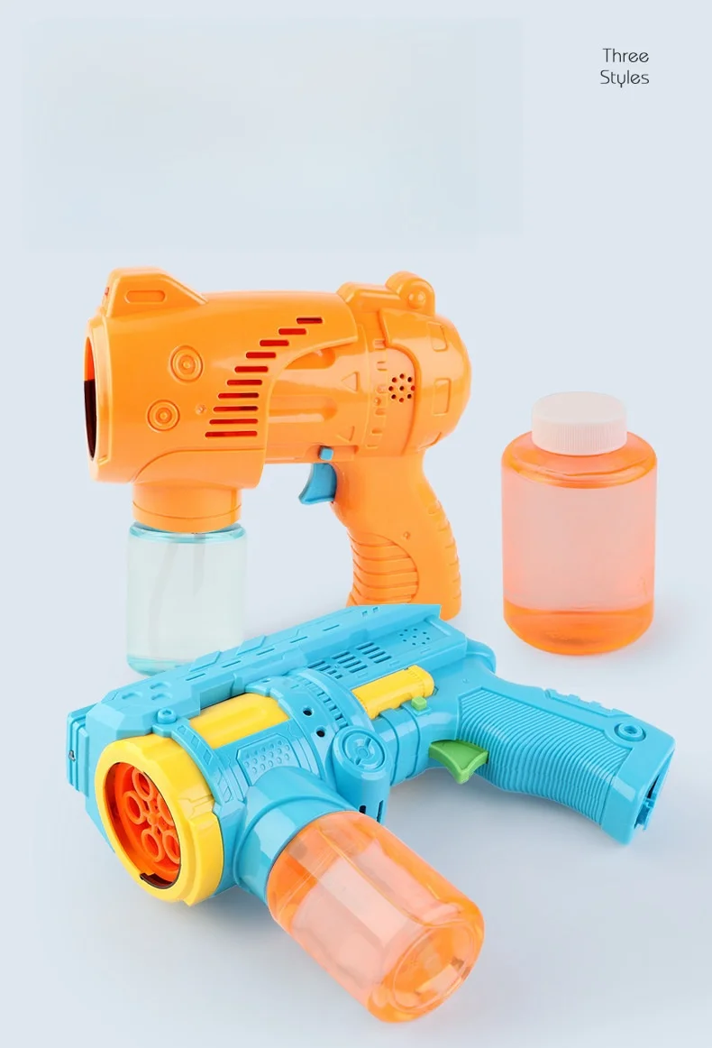 Allogogo Electric Soap Bubble Gun Machine 5 Holes Plastic Bubble Gun ...