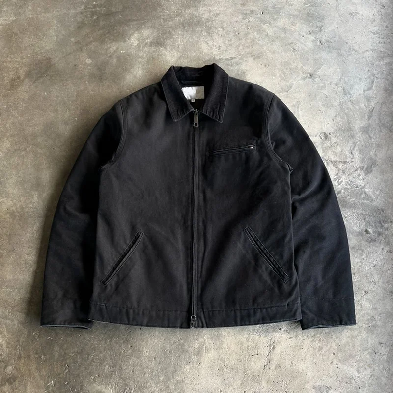 Custom Winter Jacket Men - Twill Canvas Workwear Jacket