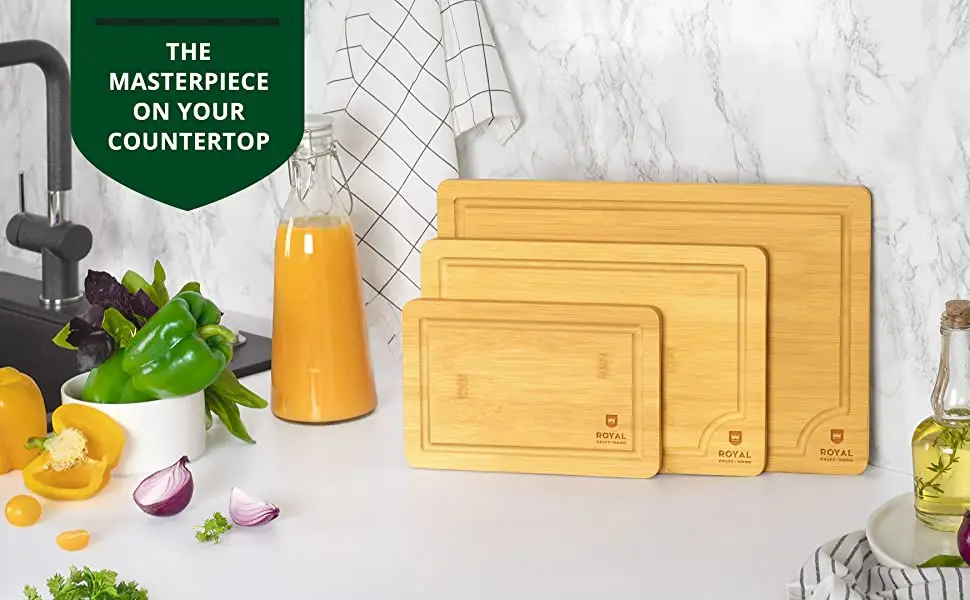 Bamboo Cutting Board With Juice Groove,Kitchen Chopping Board For Meat ...
