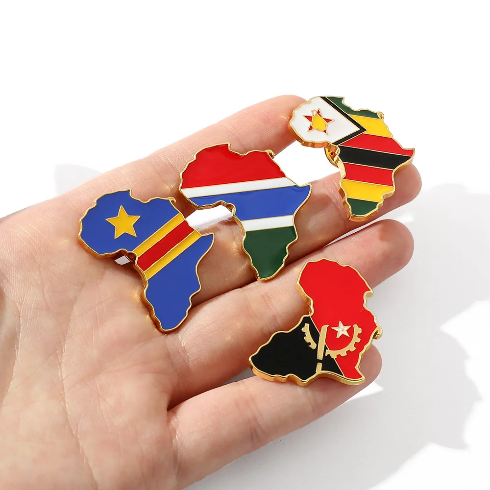 World Map Lapel Pin African Map Pin Creative Personality Metal Badge Hard Enamel Lapel Pin - Buy ...