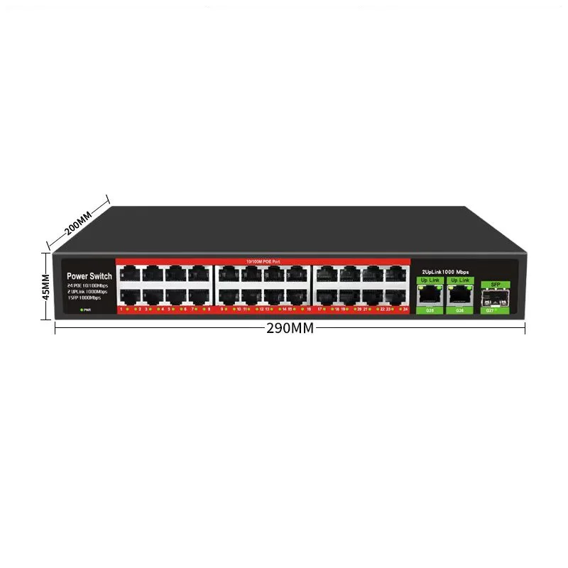Xxd Factory Whole Sale 4/8/16/24 Port Network Switch 48v Active Poe ...