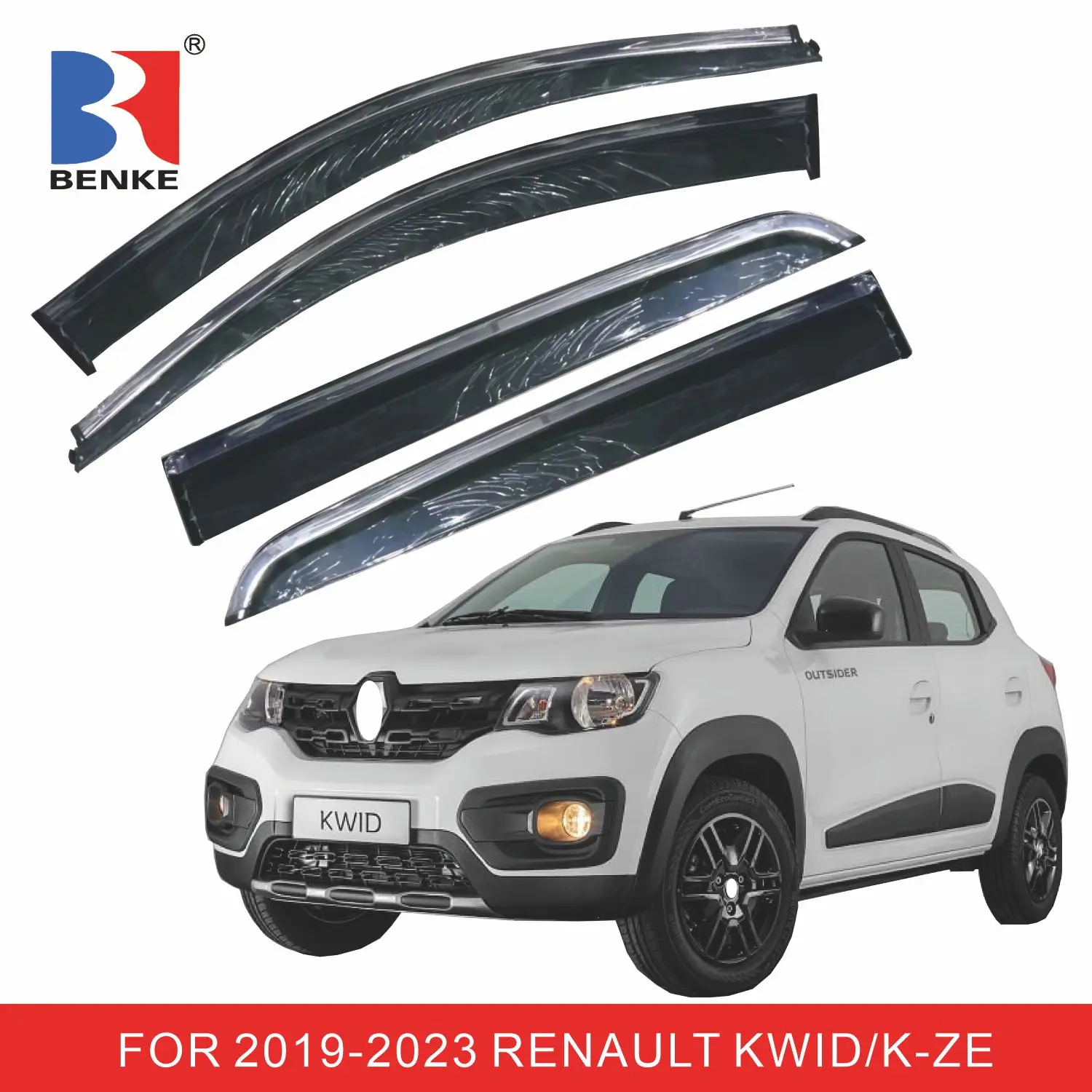 For RENAULT KWID / K-ZE 2019 Injection Deflector PC+ Stainless Steel ...