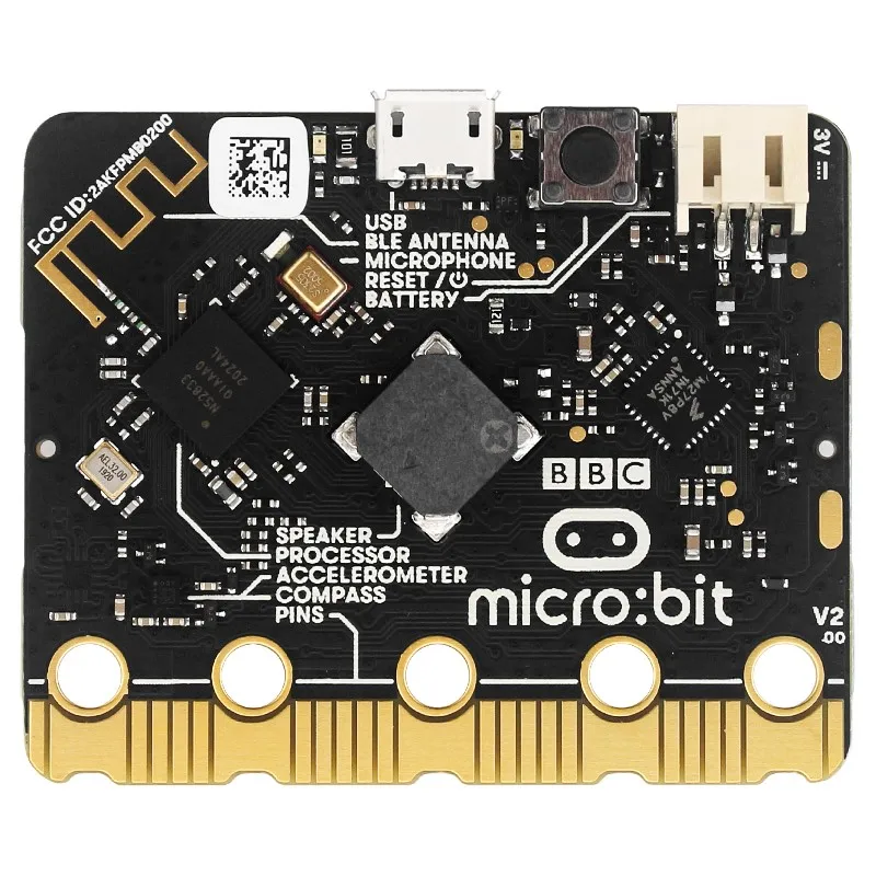 BBC Microbit V2.2 Upgrade Board DIY Computer Bit V2 Go with Built-in Speaker and Microphone ...