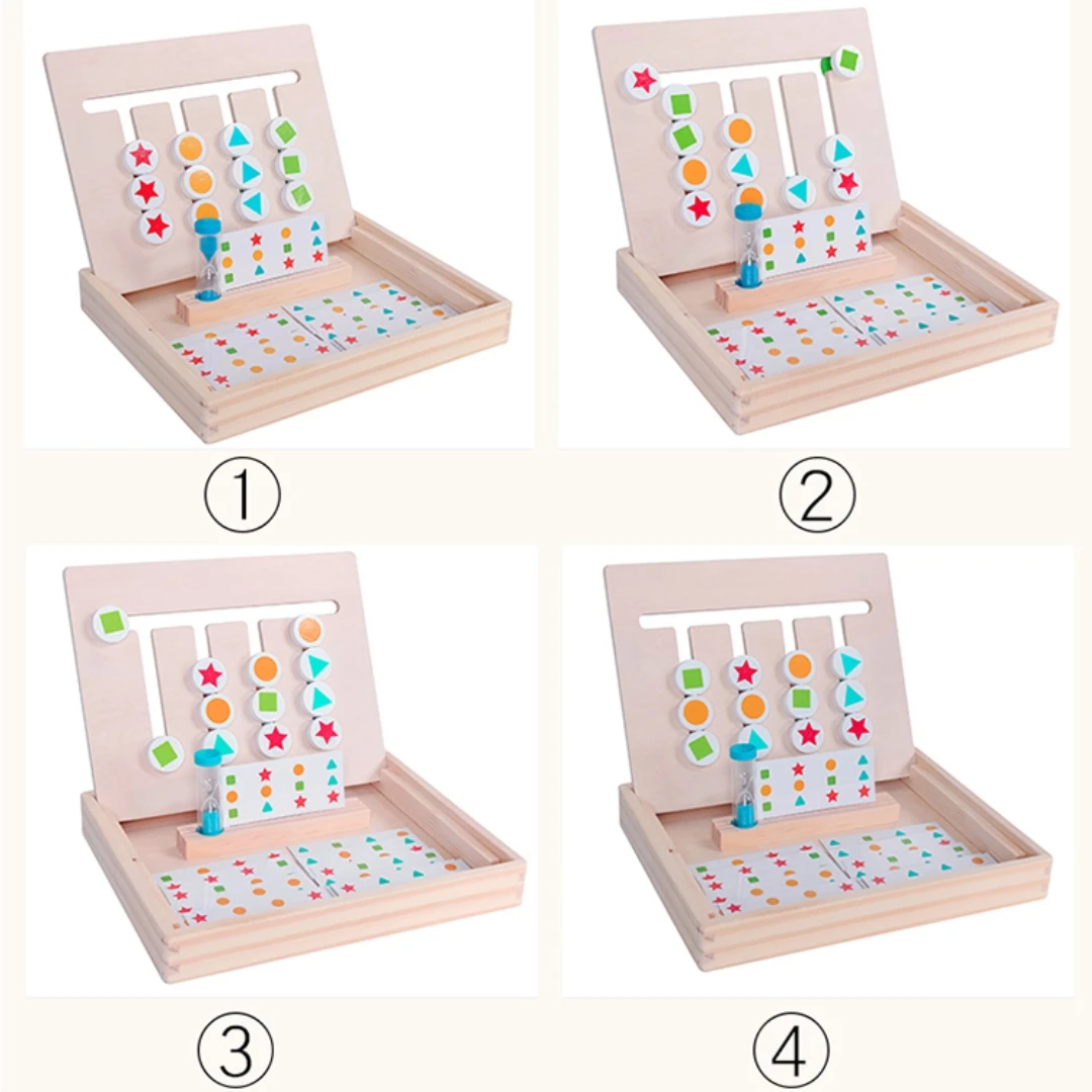 Wooden Color Sorting Logic Puzzle Game Brain Teaser Iq Wood Sorting Toy ...