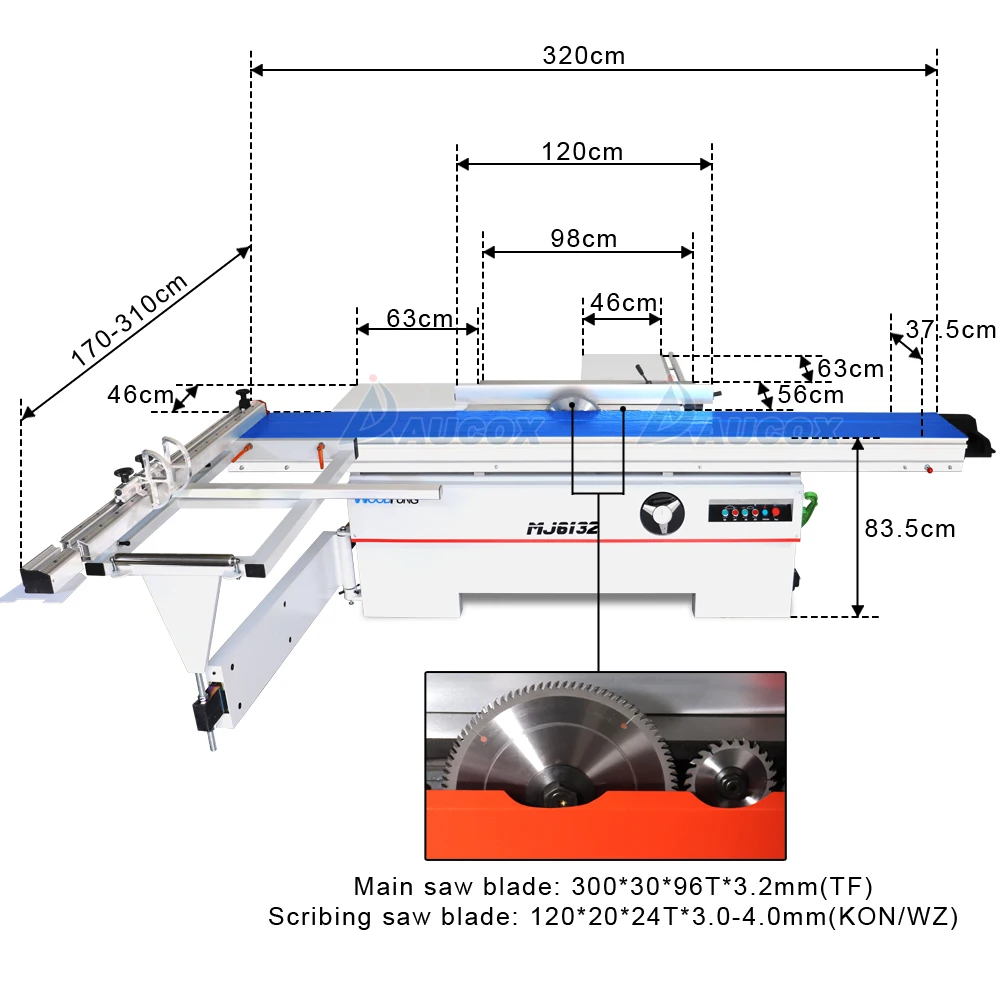 Dust Free Folding Table Saw for Woodworking - Compact Sliding Saw for ...