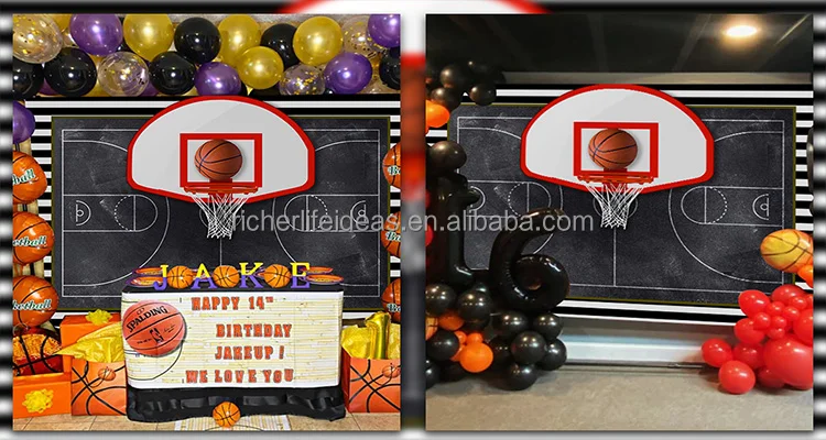Birthday Backdrops Basketball Field Champion Sportsman Baby Shower ...