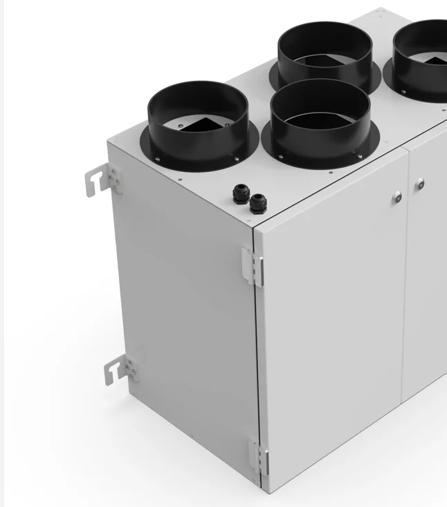 Vertical Type Fresh Air Ventilation System 250m3/h Home Heat Recovery ...