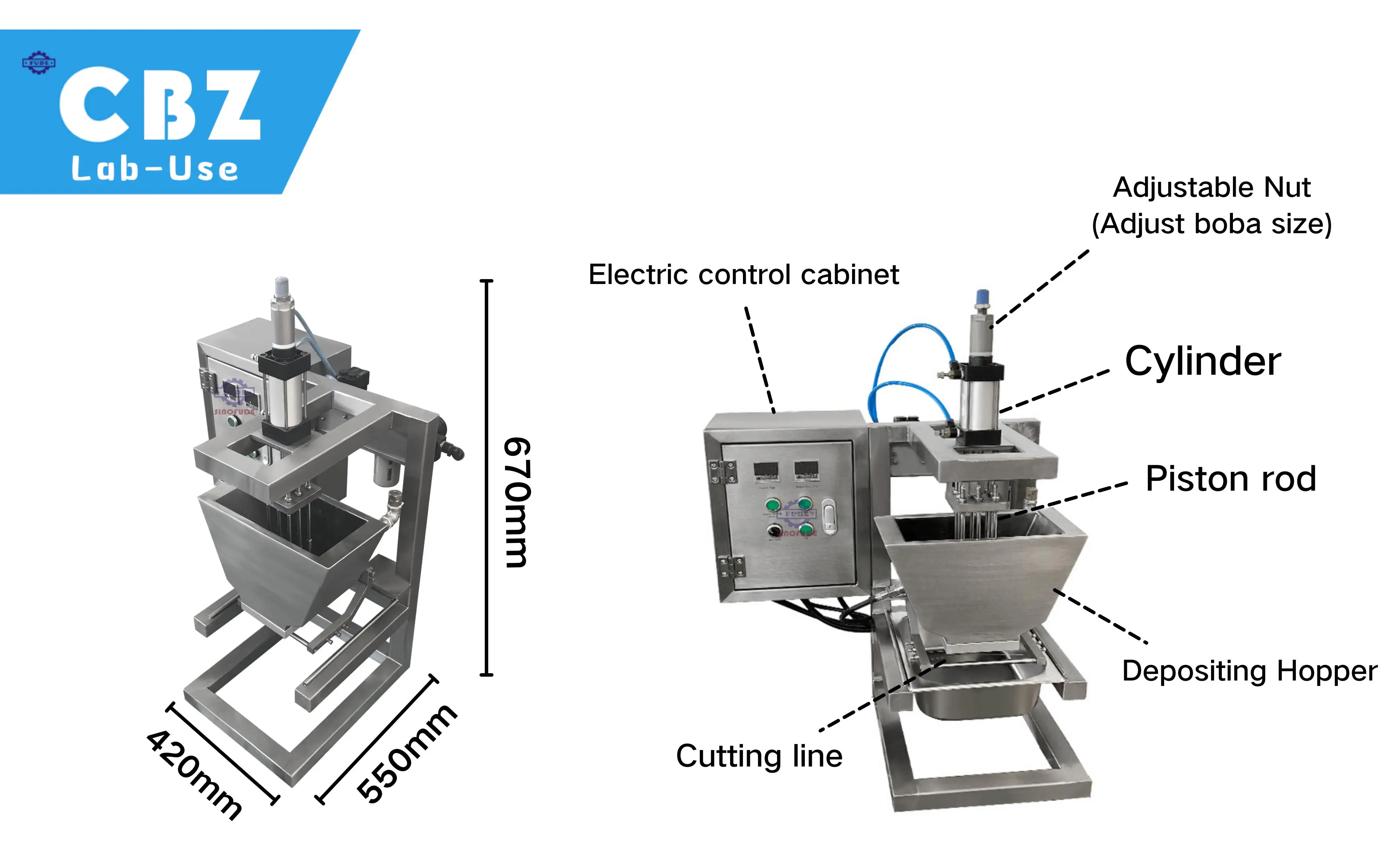 High Productivity 304 Stainless Steel Boba Maker Machine