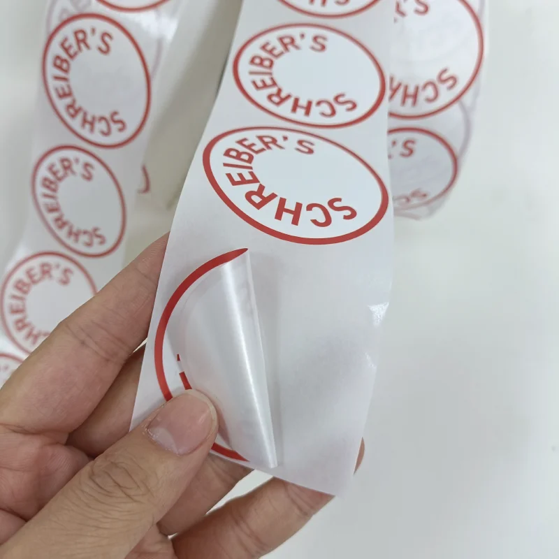 Small Round Self-adhesive Company Logo Sticker Waterproof Vinyl Custom ...