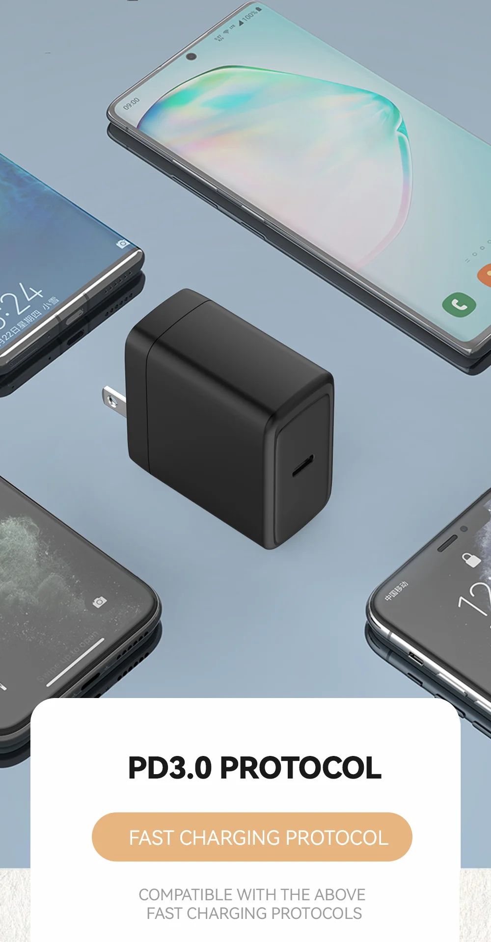 Hot Portable Gan Tech Charger Pd3.0 65w 20v3.25a Pd Fast Charger Type C ...