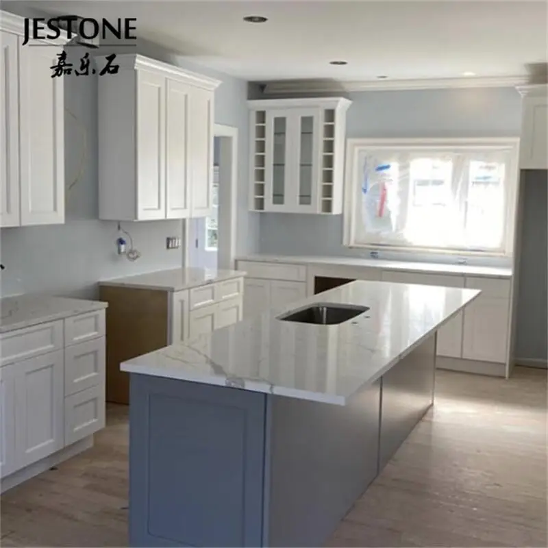 Modern Style Kitchen Countertop Grey Veins Artificial Stone Slabs ...