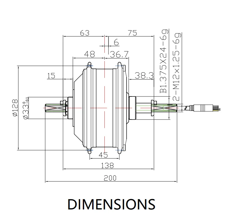 Ebike Fat Tire Geared Rear Hub Motor 36v 350w Dropout 138mm 26 Inch ...
