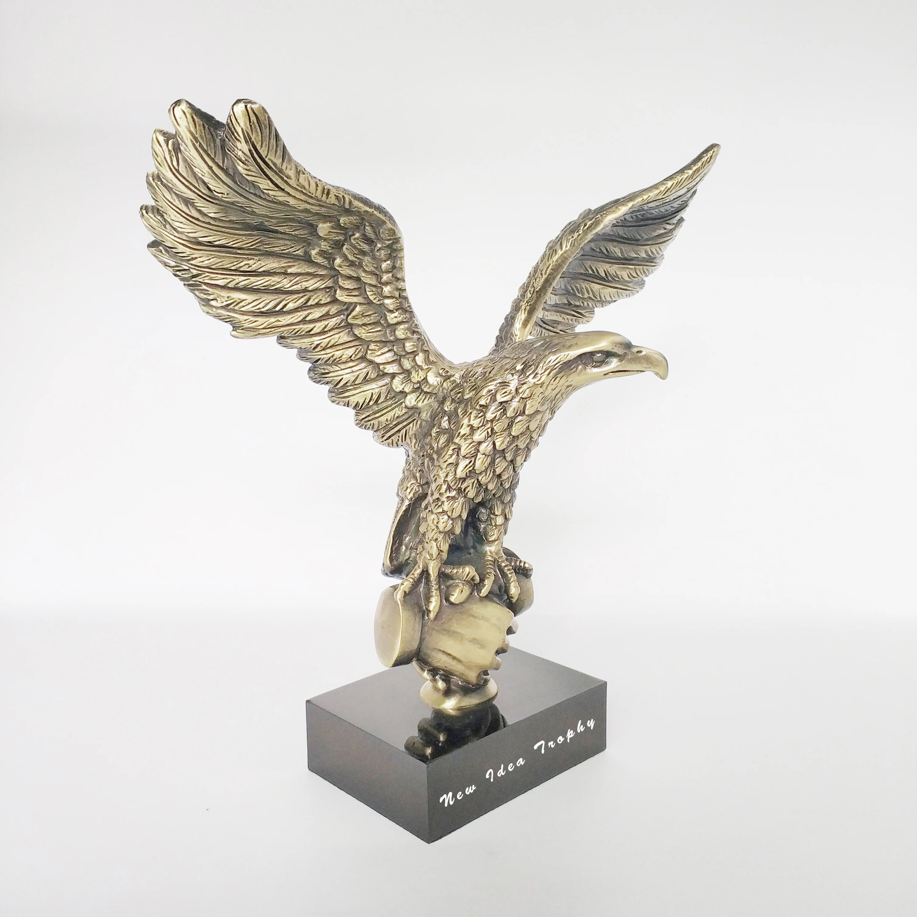 Custom High Quality Elegant Bronze Eagle Trophy Awards