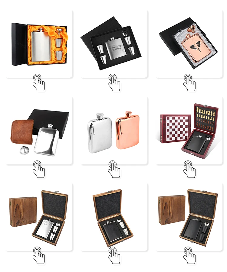 Support Laser Words Gift Set Funnel and 2 Cups Included Black Hip Flask ...