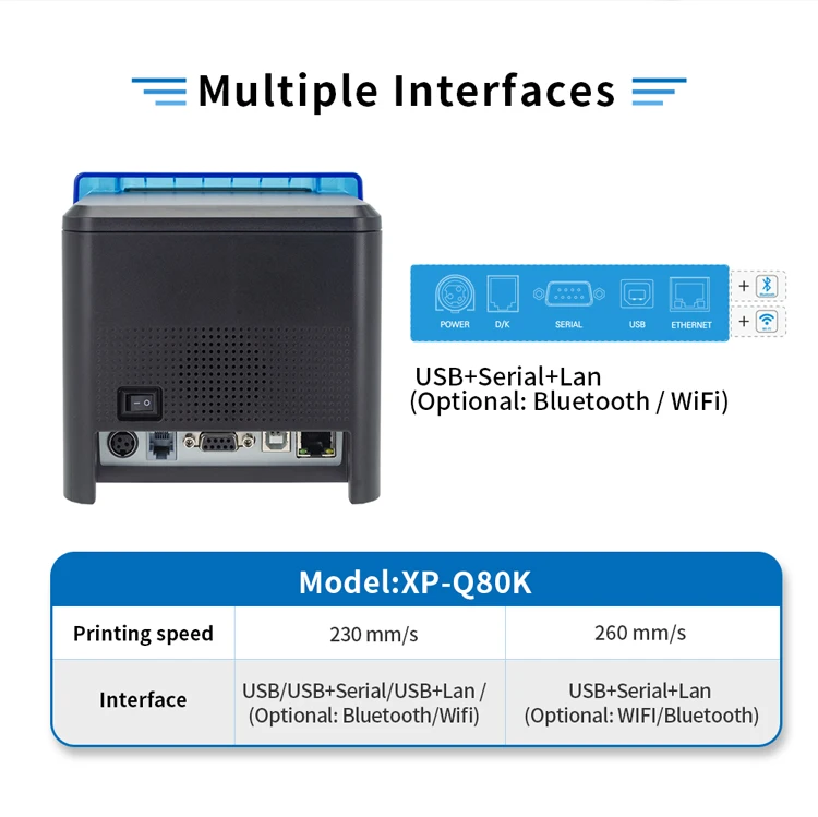 Xprinter Xp-q80k Oem 80mm Receipt Printer Thermal Usb Lan Auto Cutter ...